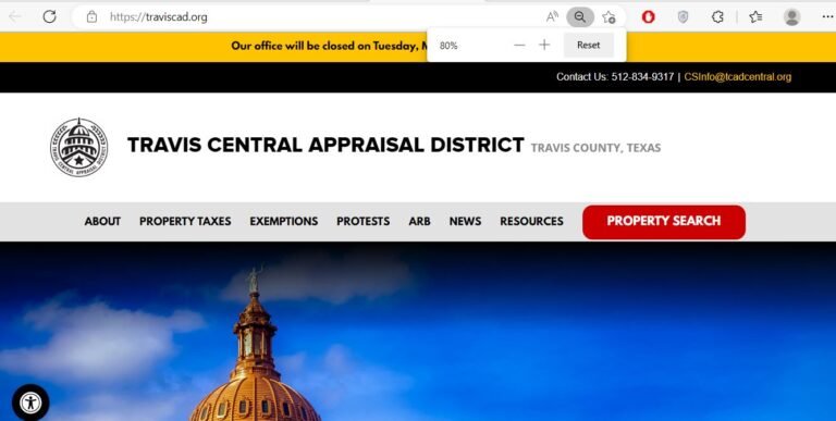 Travis County CAD Property Search Appraisal Disctrict TX