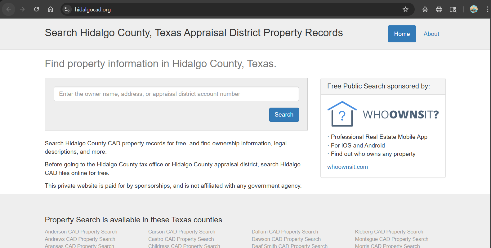 Hidalgo County CAD – Property Search