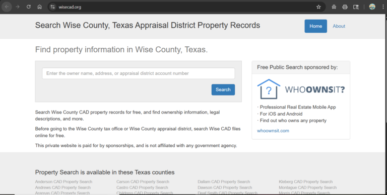 Wise County CAD – Property Search